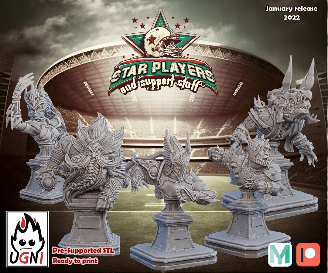 High Elf Blitzer Trophy Bust Big Size - UGNI Miniatures- Fantasy ...