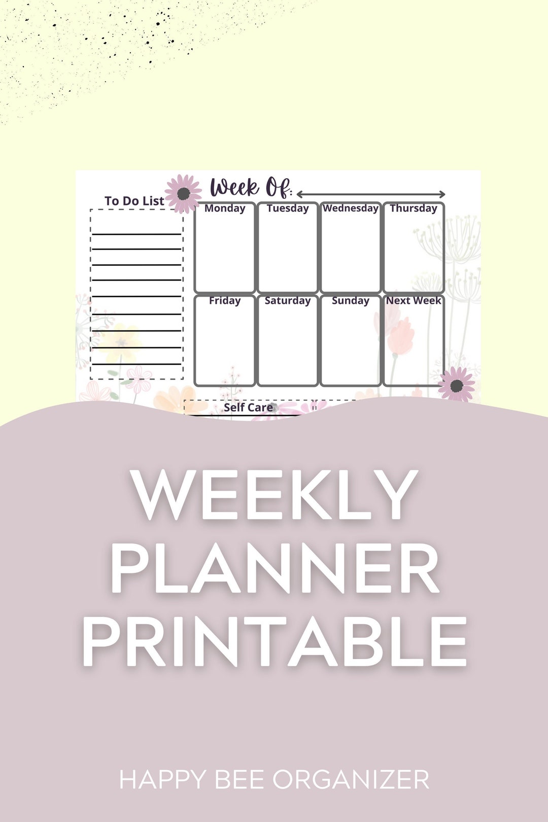 Printable Weekly Planner Organizer - Etsy