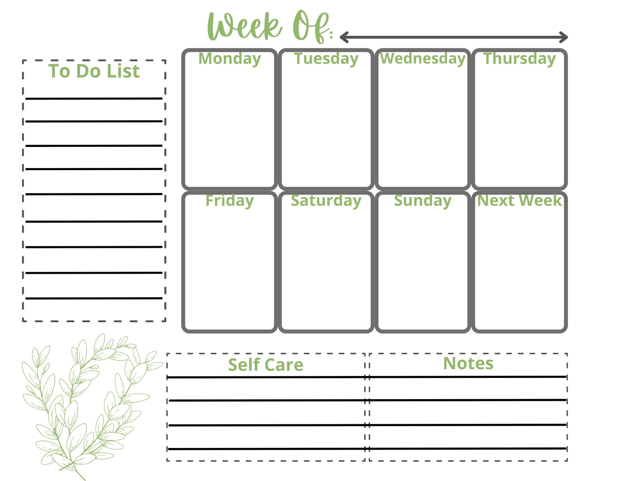 Printable Weekly Planner Organizer - Etsy