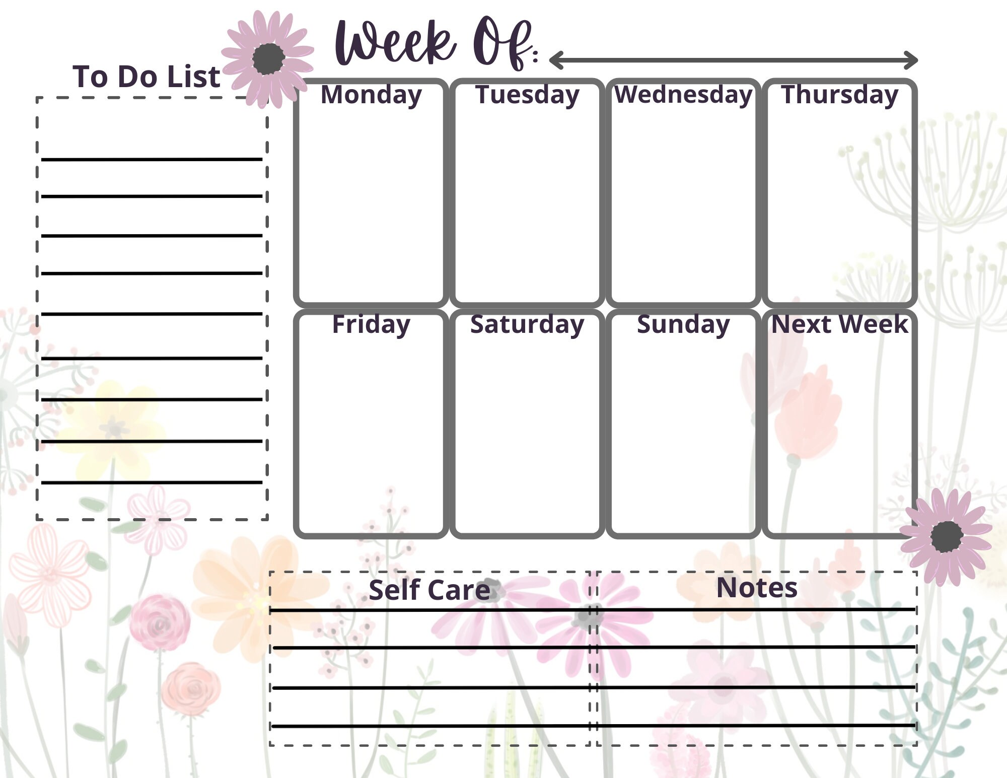 Printable Weekly Planner Organizer - Etsy