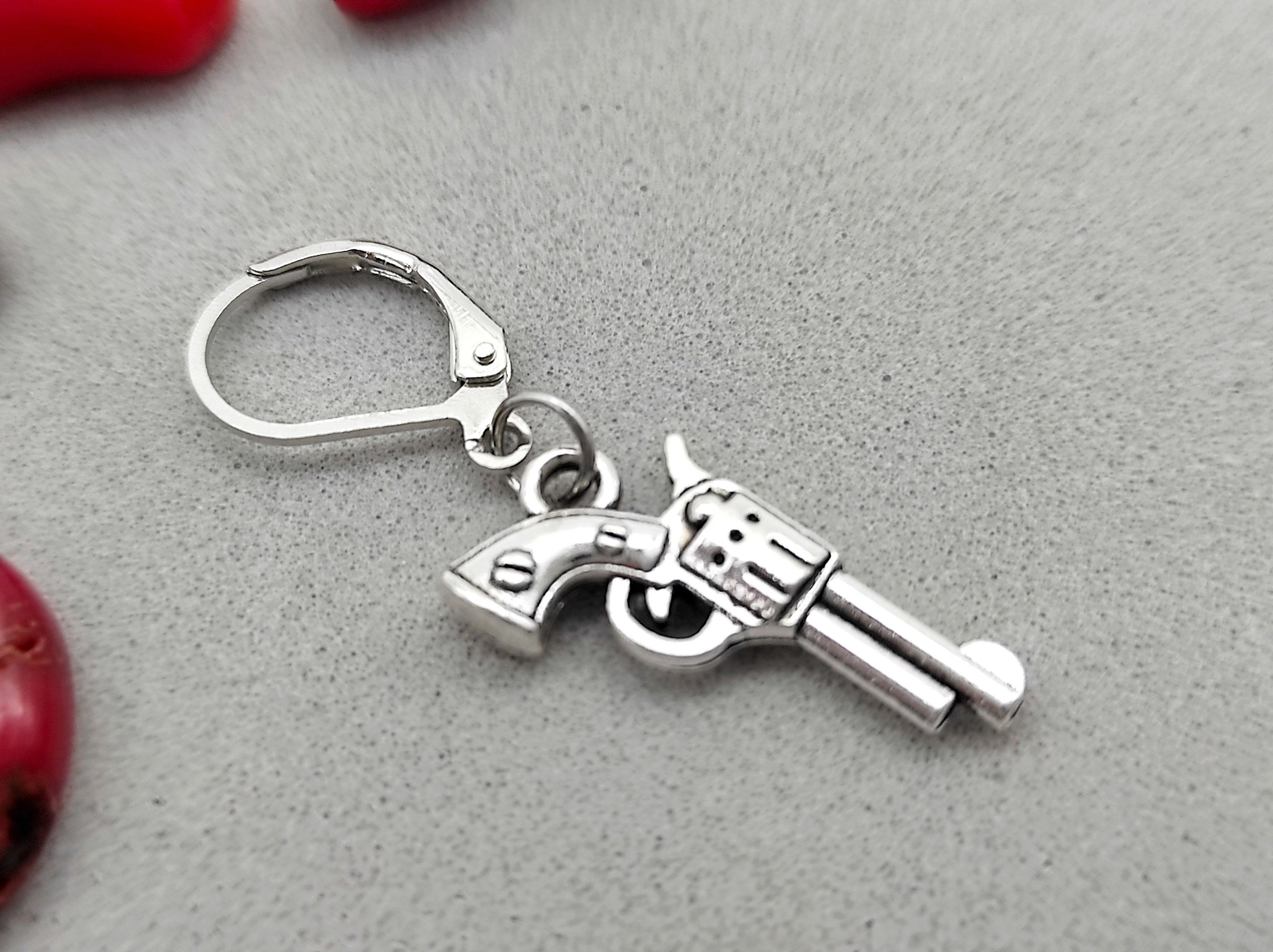 Gun Earring, Silver Pistol, Men Jewellery, for Men, Gift for Men, Gift ...