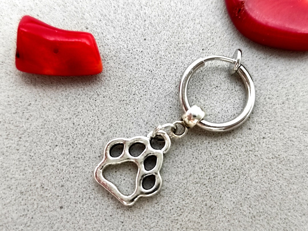 Paw Print Clip On, Dog Footprint Clip On, Dog Lovers Gift, Dog Owner ...