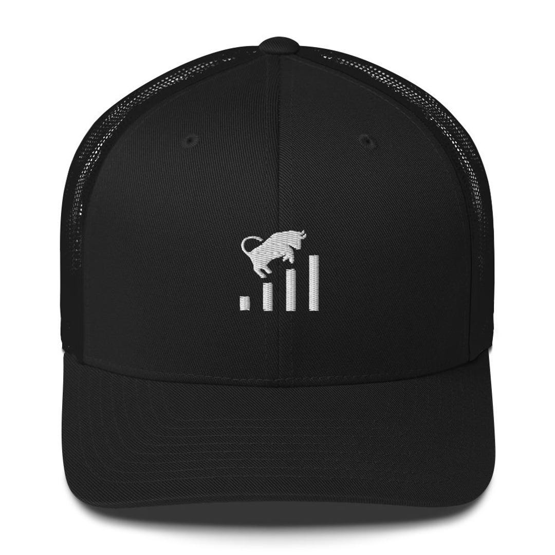 Bull Bullish Candlestick Trucker Cap Embrodairy style 6066 - Etsy