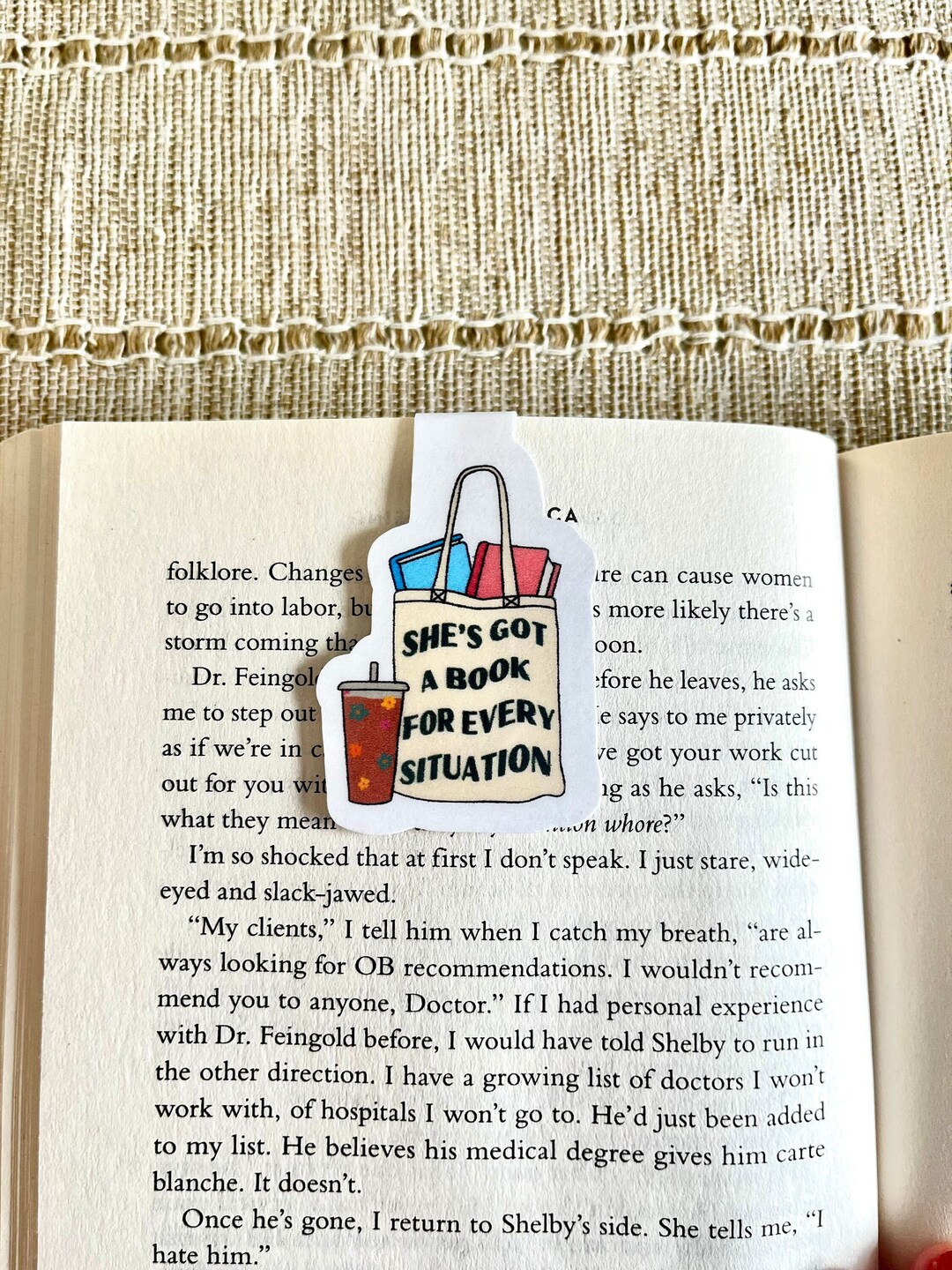Magnet Bookmark She Has a Book for Every Situation - Etsy