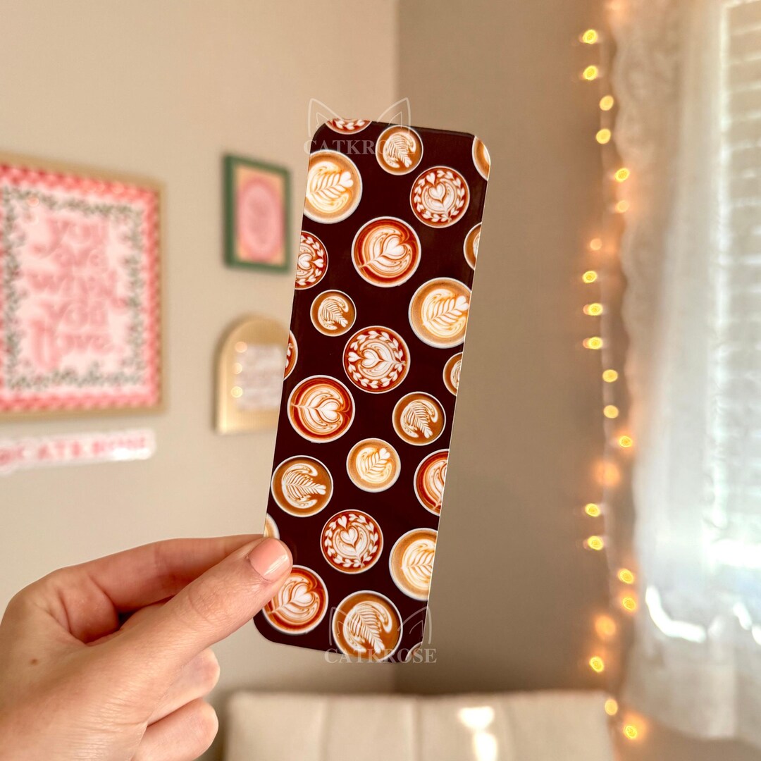 Latte Art Print Bookmark - Etsy