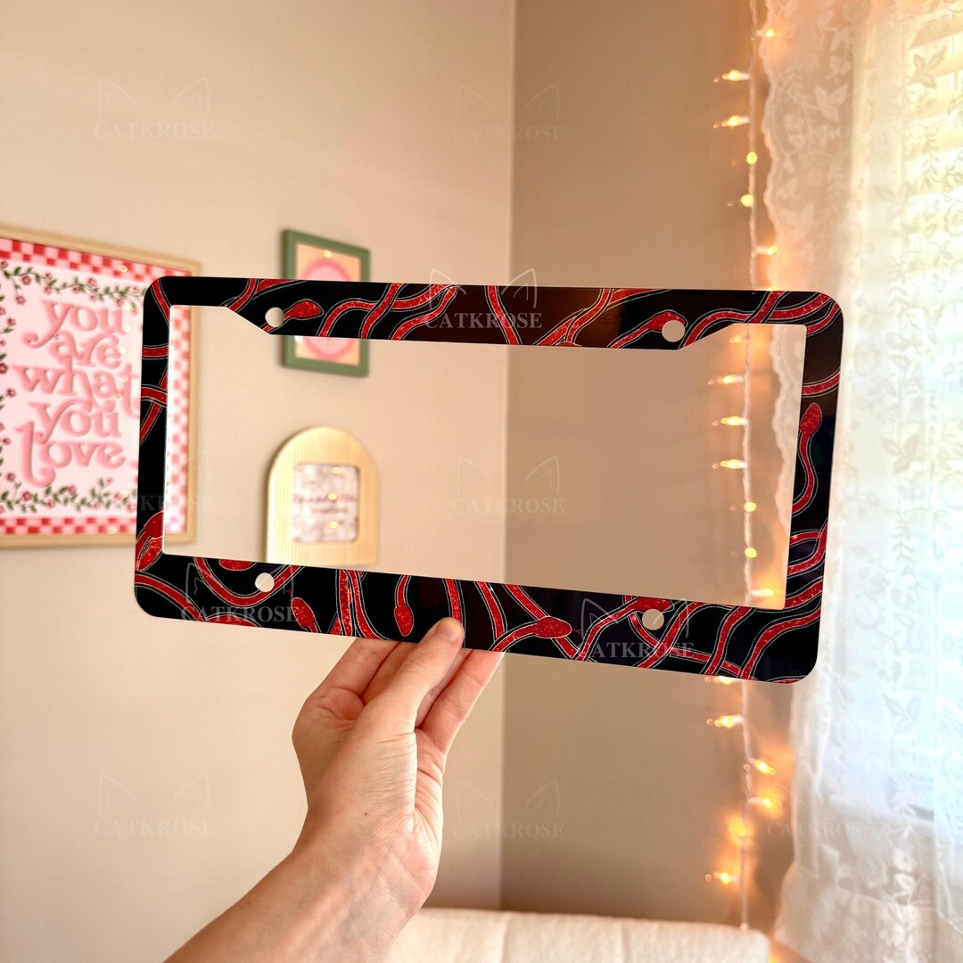 Red Snake License Plate Frame - Etsy
