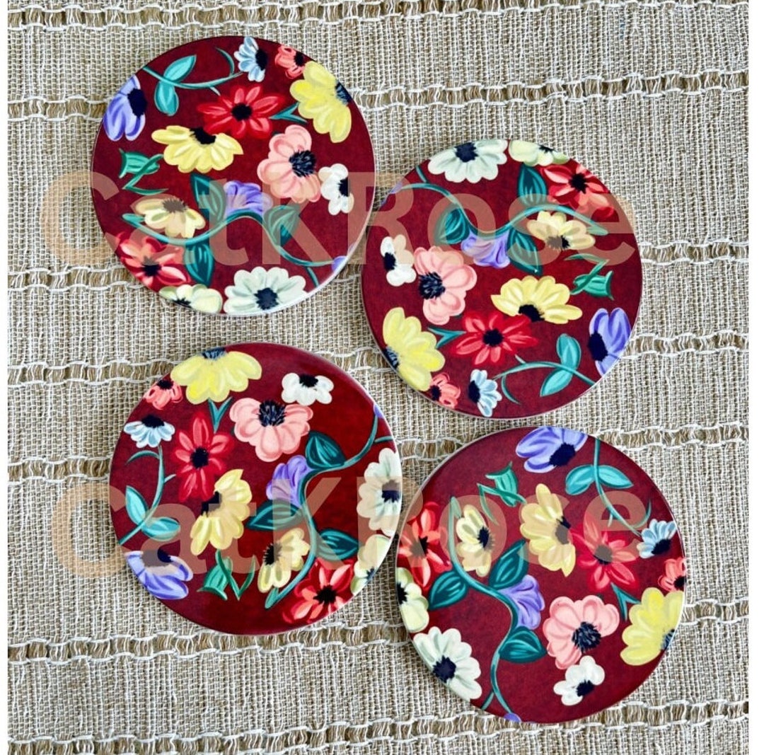Piano Floral Coasters - Etsy