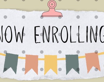 Now Enrolling Sign - Etsy