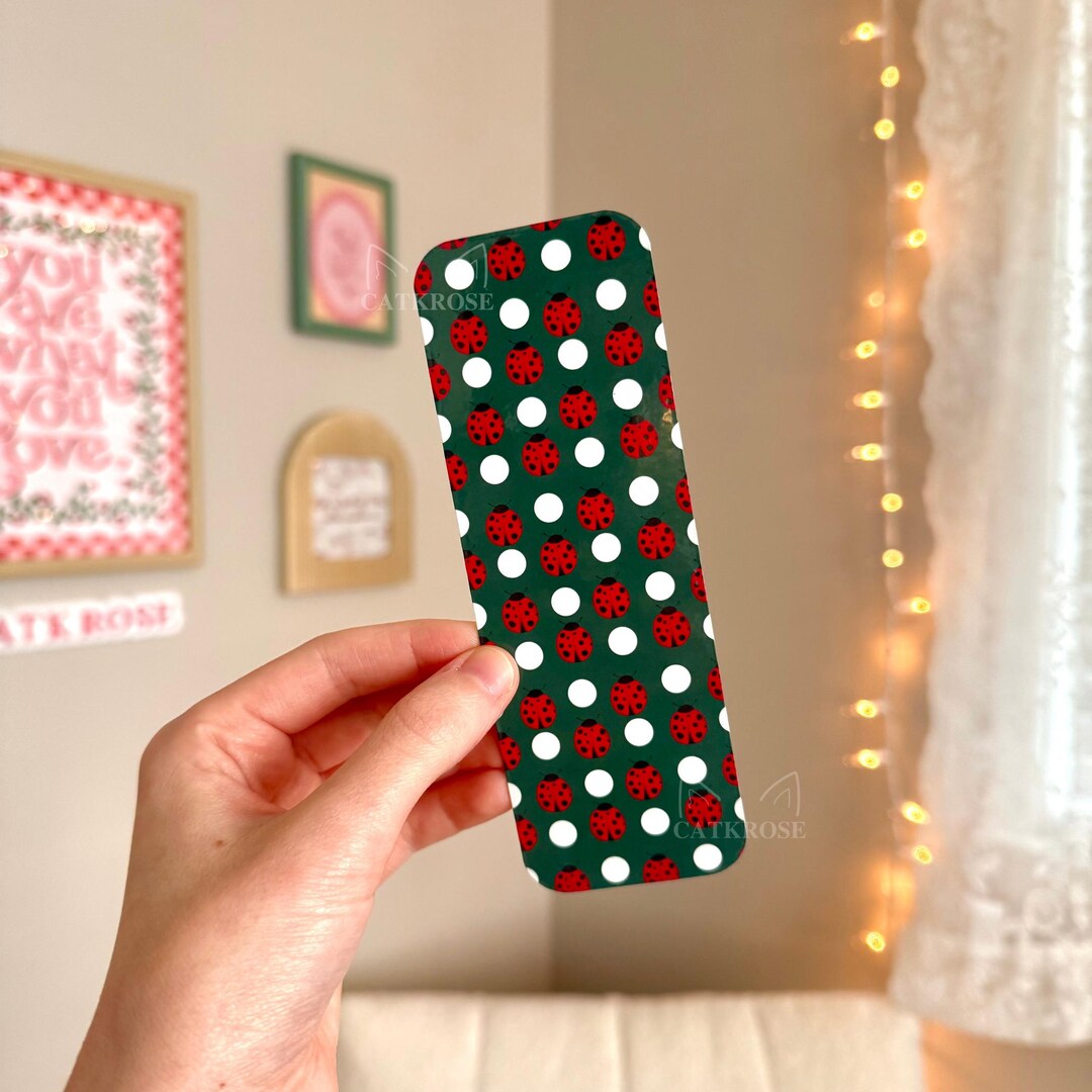 Ladybug Polka Dot Print Bookmark - Etsy