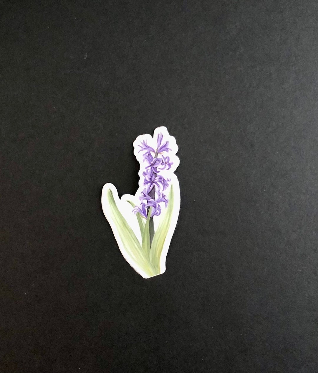 Watercolor Hyacinth Flower Vinyl Sticker, Waterproof Floral Decals ...