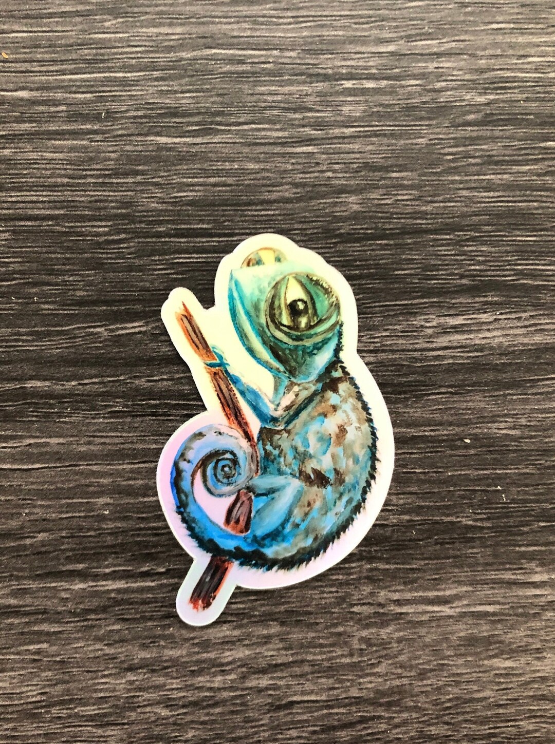 Chameleon? Maybe… Holographic Sticker, Waterproof Decals, Lizard ...
