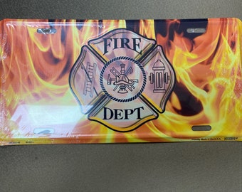 Fire Department License Plate Png - Etsy