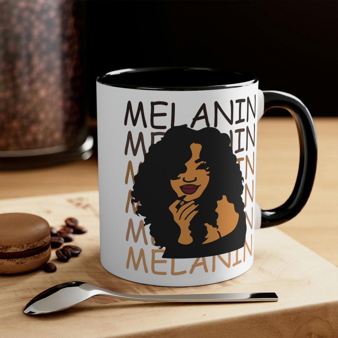 Melanin Coffee Mug African Printed Ceramic Tea Cup Accent Coffee Mug ...