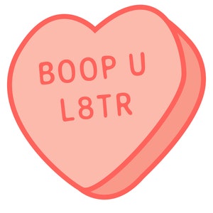 Candy Hearts | Set of 6 | SVG, Png, Dxf, Jpg & Eps. Funny Candy Heart ...