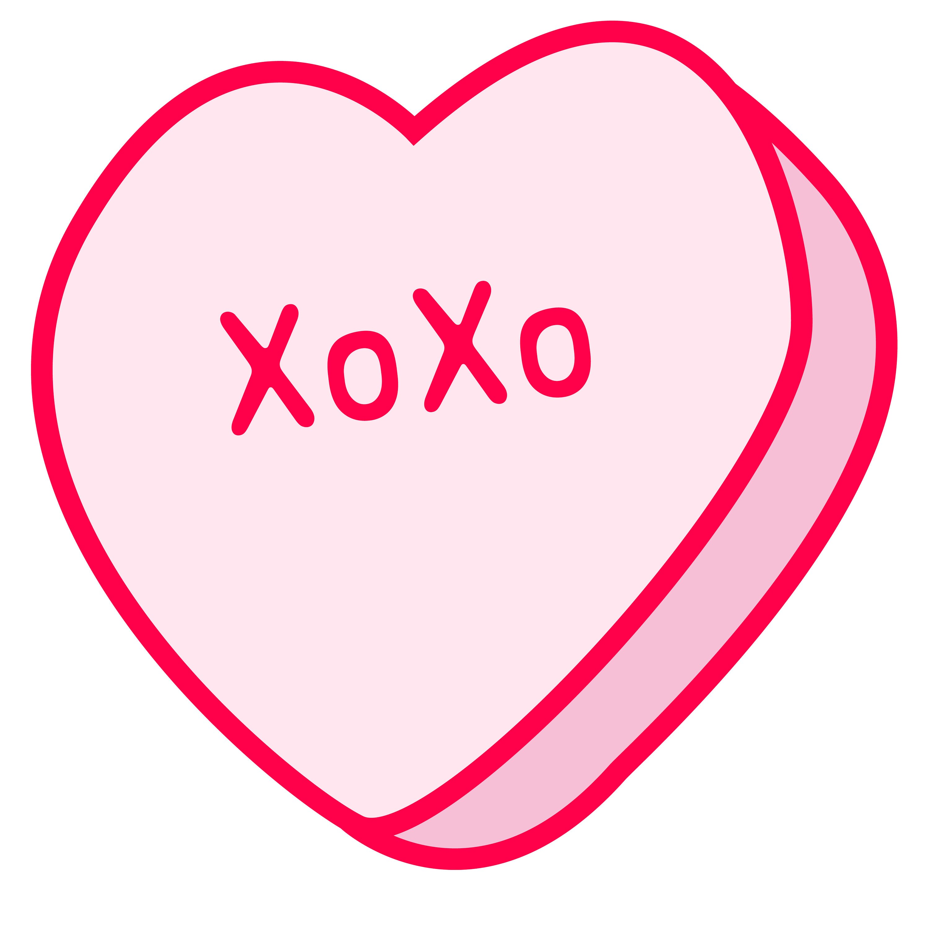 Candy Hearts Set of 6 SVG, Png, Dxf, Jpg & Eps. Funny Candy Heart Svg ...