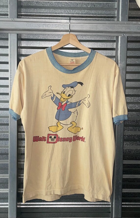 70's Walt Disney World Mickey Mouse Ringer Tee Shirt - Gem