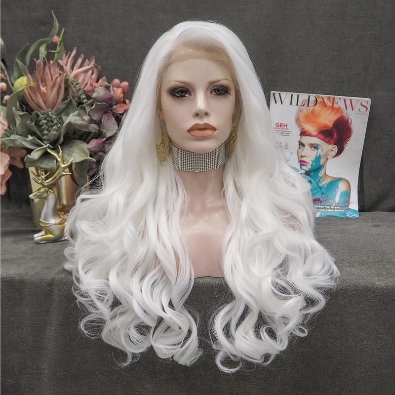 Long White Wig - Etsy