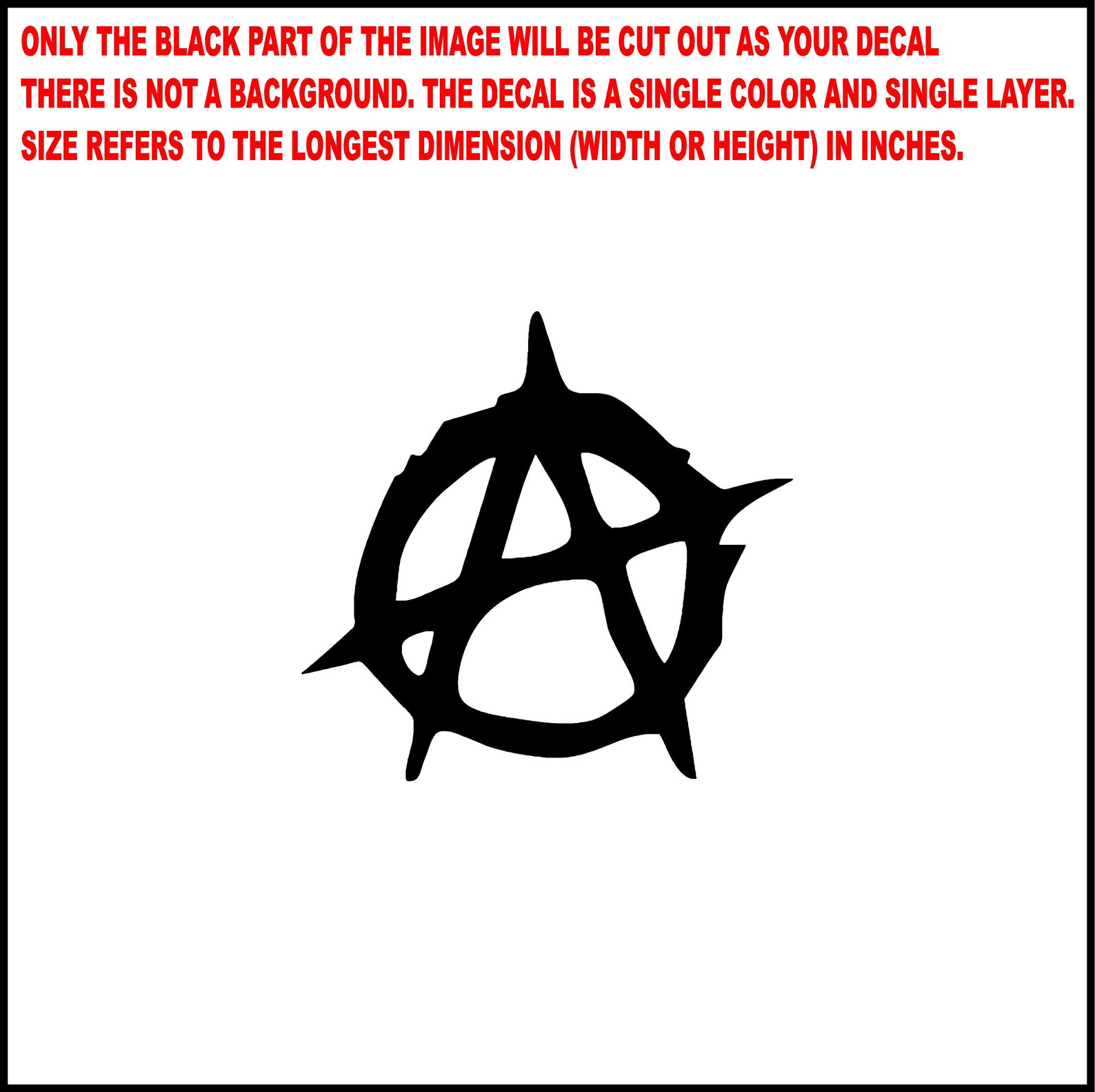 Anarchy Symbol/logo Vinyl Decal/sticker for | Etsy