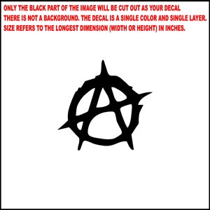 Anarchy Symbol/logo Vinyl Decal/sticker for | Etsy