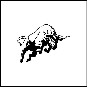 Charging Bull Vinyl Decal - Etsy