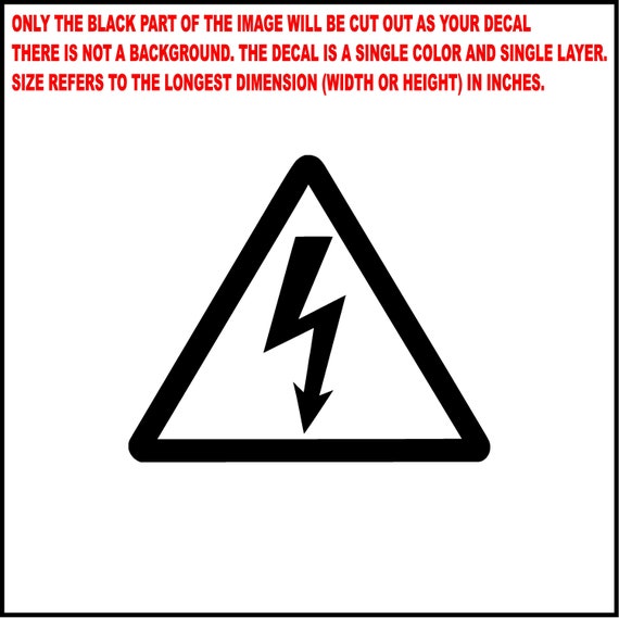 High Voltage Symbol Vinyl Decal/sticker for | Etsy