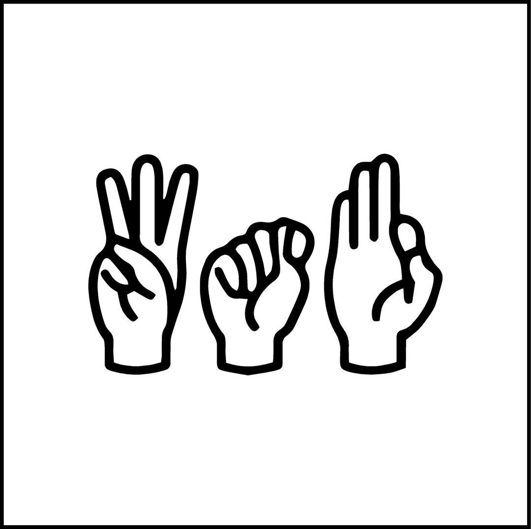 Wtf Sign Language Vinyl Decalsticker For Laptopcartruckrvmotorhomewindows Etsy