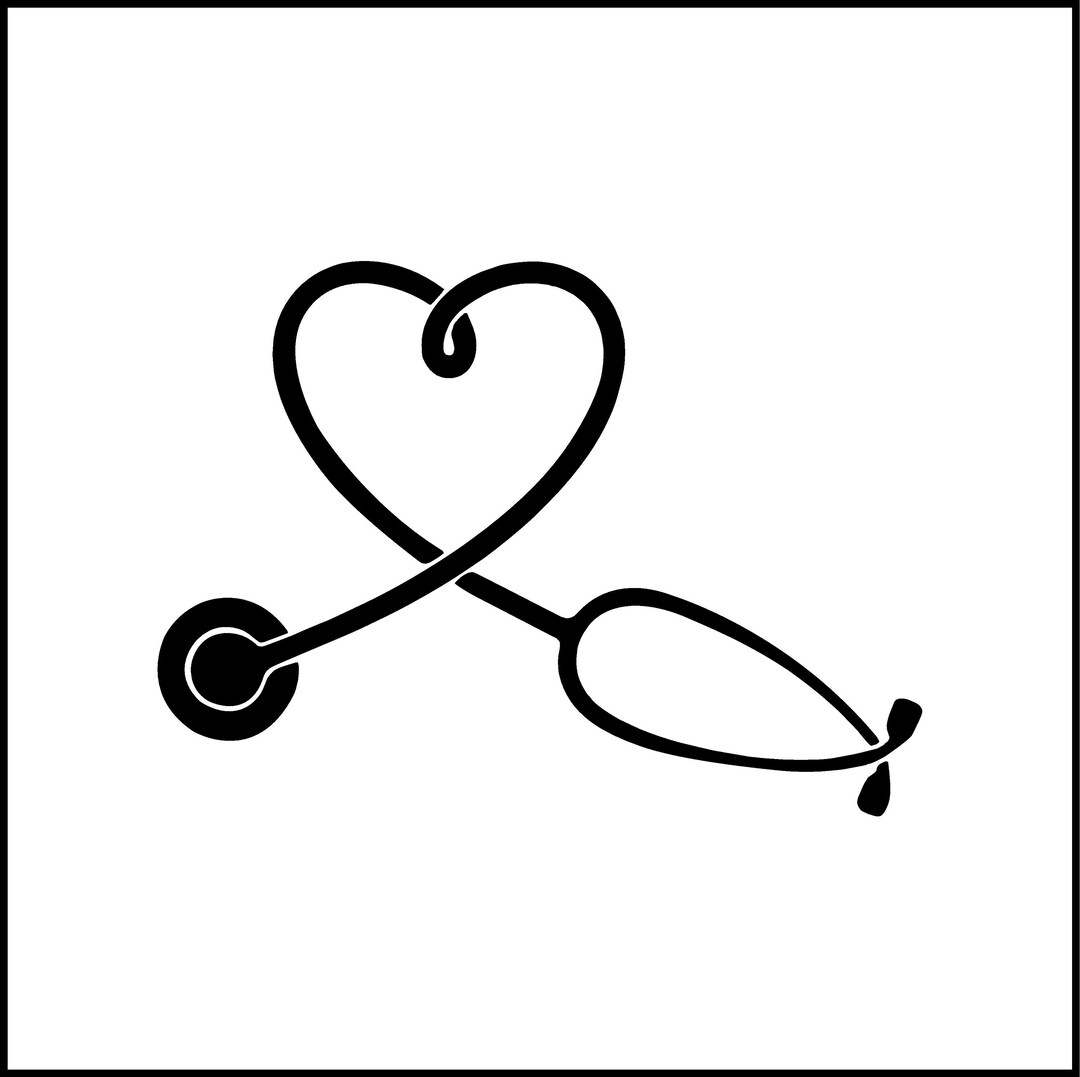 Heart and Stethoscope Support Health Vinyl Decal - Etsy