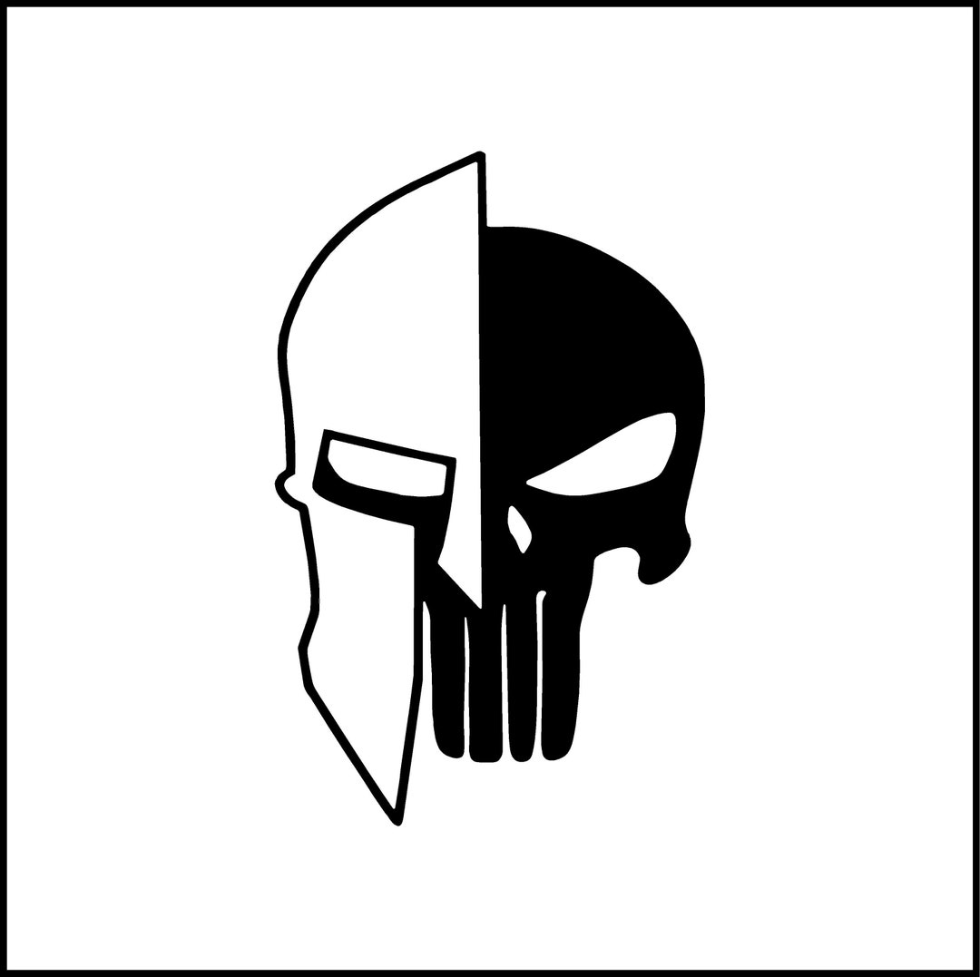 Punisher/spartan Mashup Symbol Vinyl Decal - Etsy