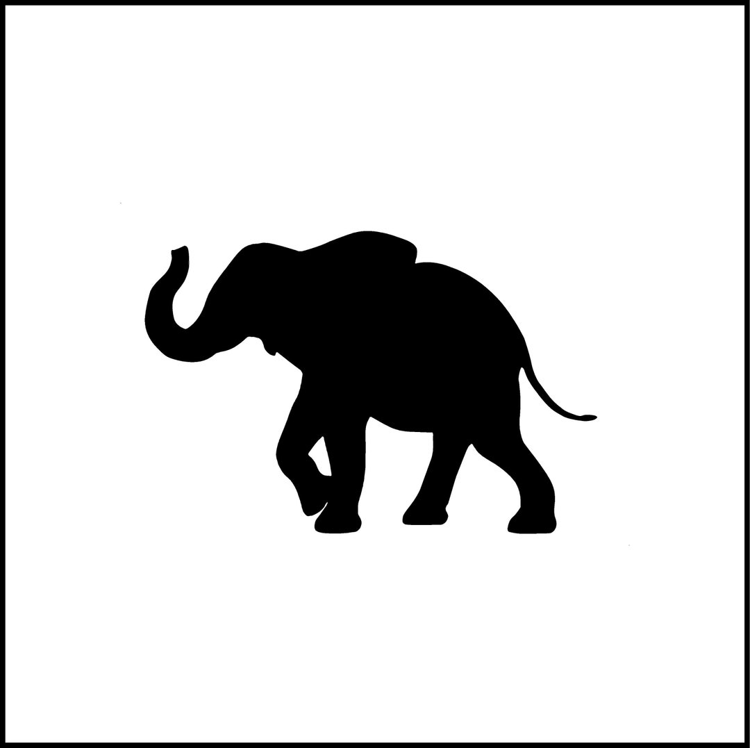 Elephant Vinyl Decal - Etsy