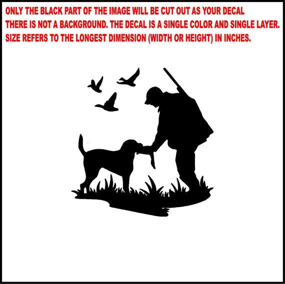 Hunter and His Dog Vinyl Decal/sticker for | Etsy