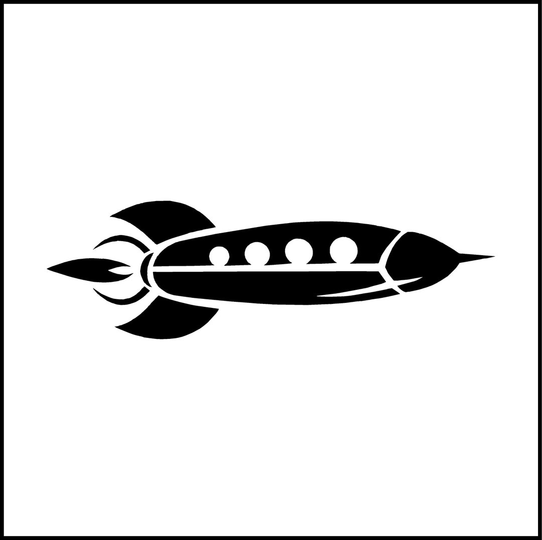 Rocket Ship Vinyl Decal/sticker for Laptop/car/truck/rv/motorhome ...