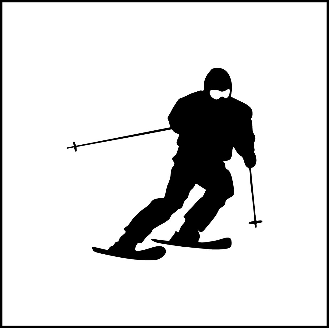 Downhill Skier Skiing Vinyl Decal - Etsy