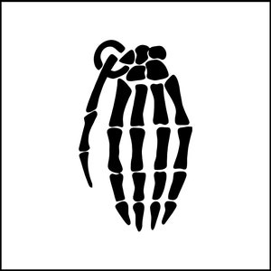 Skeleton Hand Grenade Vinyl Decal/sticker for - Etsy