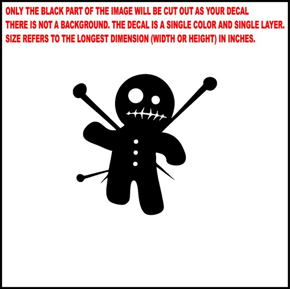 Voodoo Doll Vinyl Decal/sticker for - Etsy