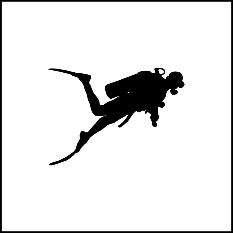 Scuba Diver 2 Vinyl Decal/sticker for - Etsy