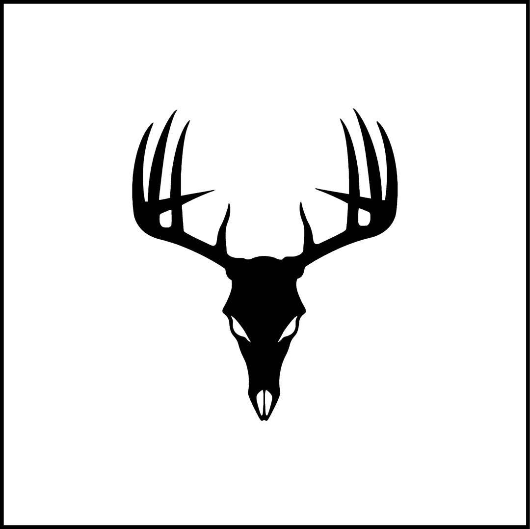 Deer Skull Head Vinyl Decal - Etsy