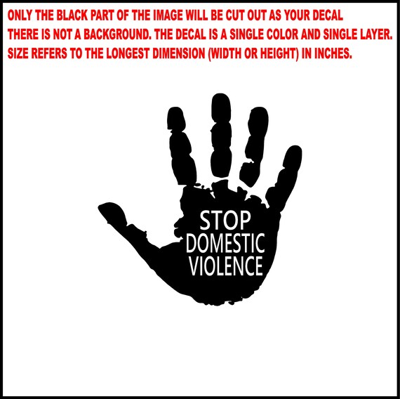 Stop Domestic Violence Hand Print Vinyl Decal/sticker for | Etsy
