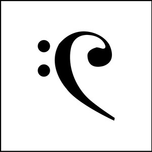 Bass Clef Symbol Vinyl Decal - Etsy