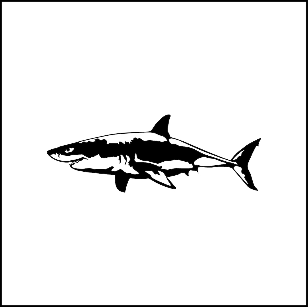 Shark Vinyl Decal - Etsy