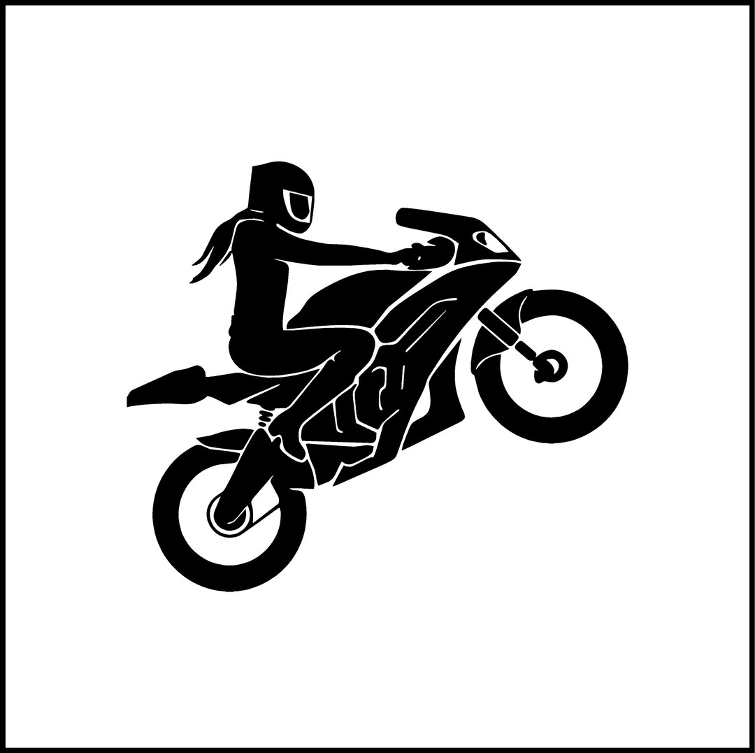 Girl Sports Bike/motorcycle Rider Vinyl Decal - Etsy