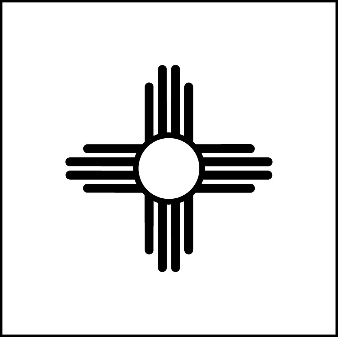 New Mexico Zia State Flag Symbol Vinyl Decal - Etsy