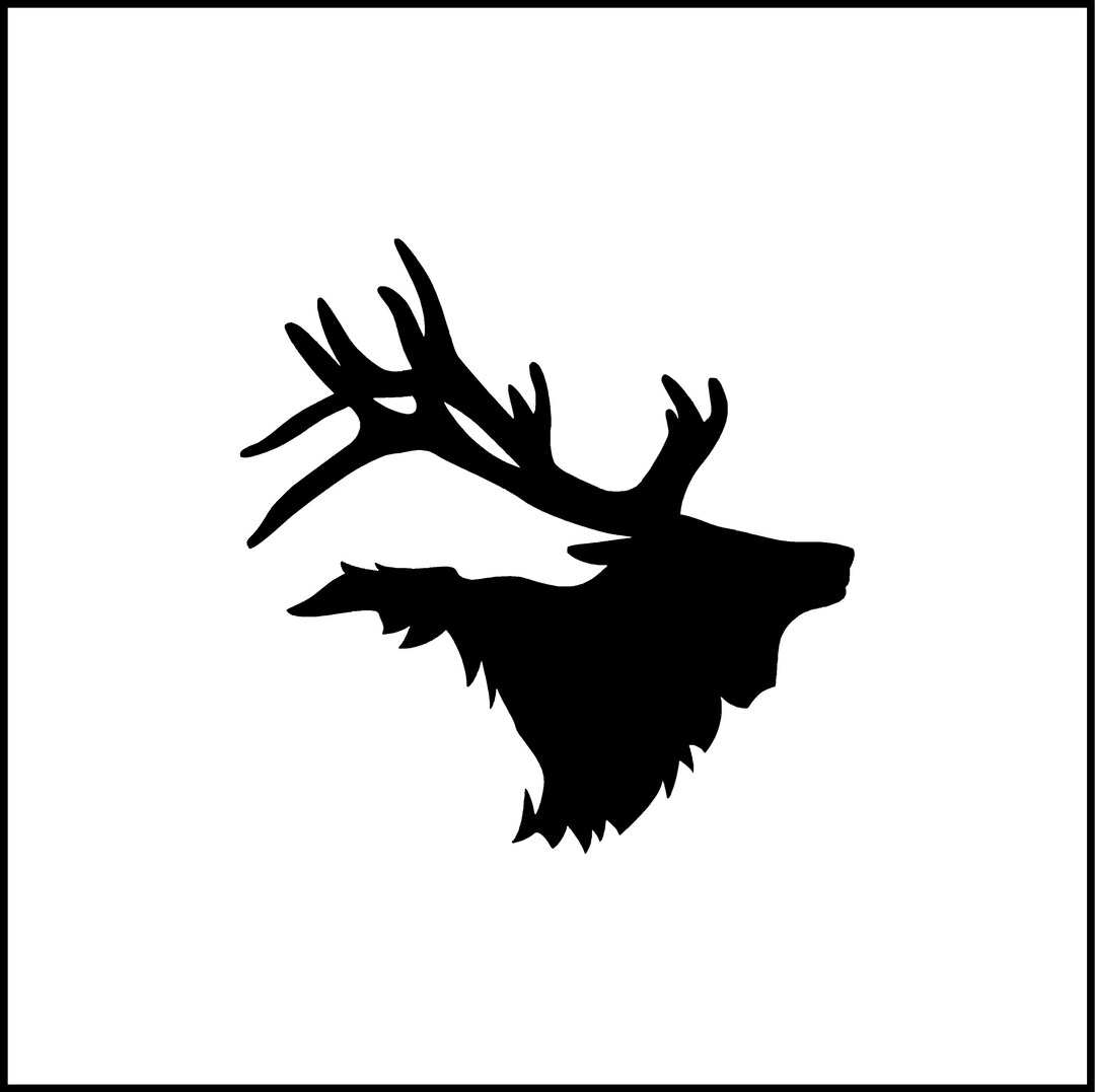 Elk Head Silhouette Vinyl Decal/sticker for Laptop/car/truck/rv ...