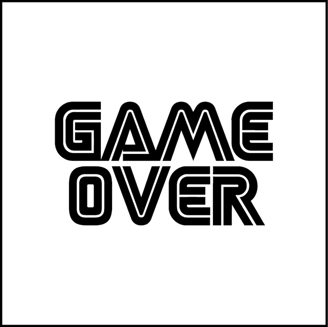 Game Over Retro Vinyl Decal - Etsy