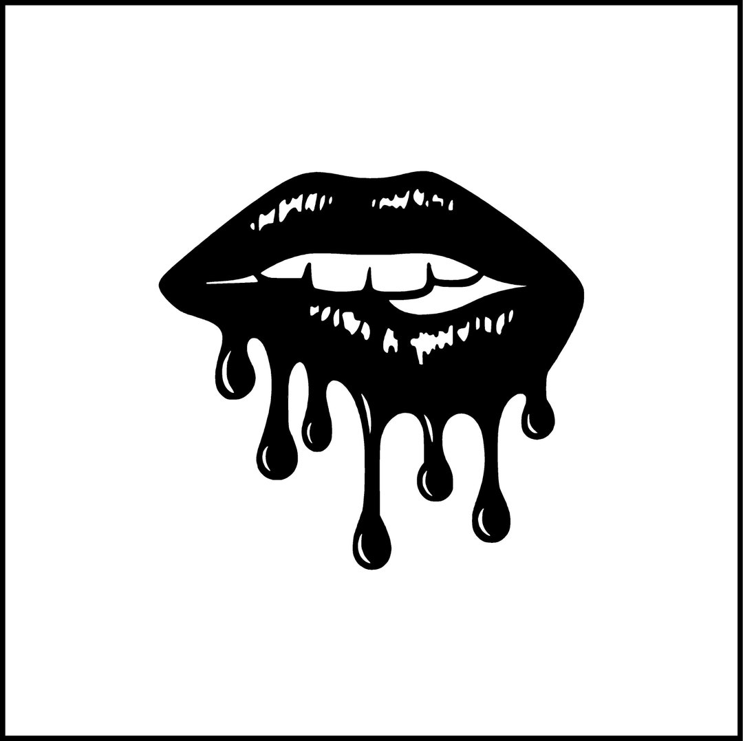 Bleeding Biting Lips Vinyl Decal/sticker for Laptop/car/truck/rv ...