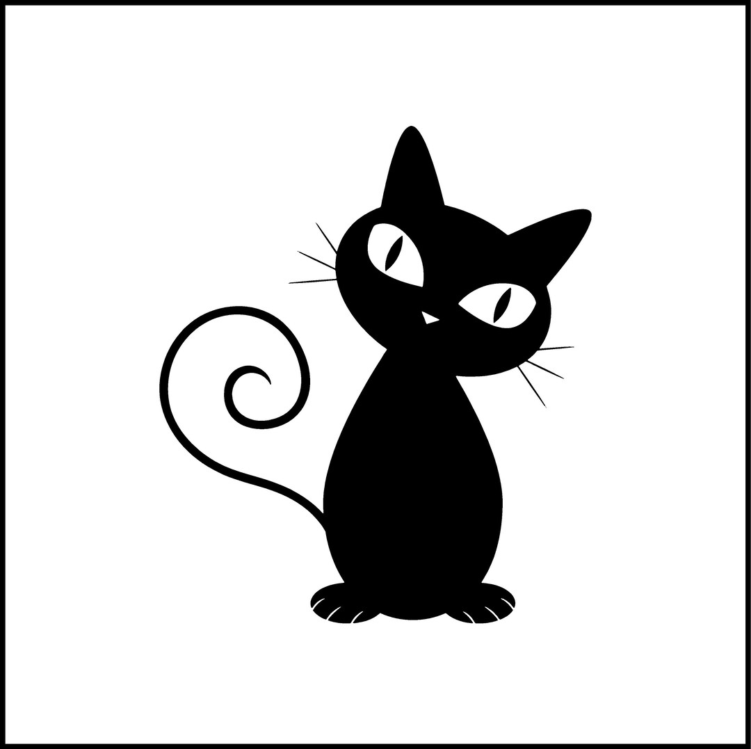 Cute Cat Vinyl Decal - Etsy