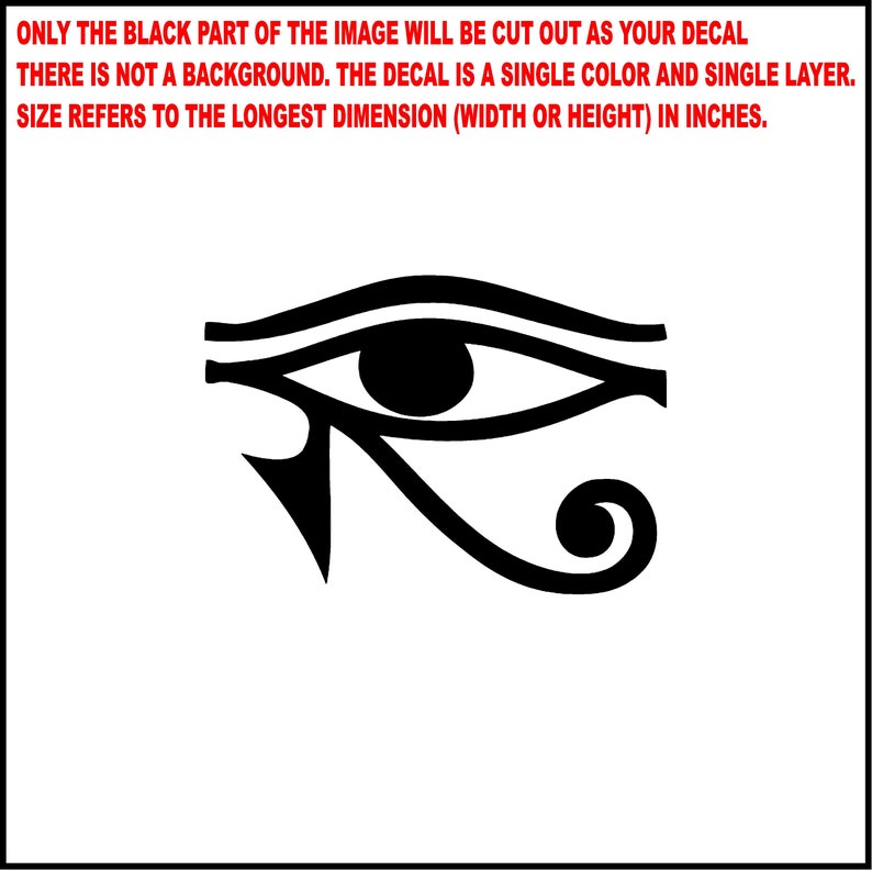 Eye Of Horus Egyptian Symbol Vinyl Decal Sticker For Etsy