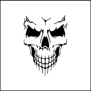 Skull Face Vinyl Decal/sticker for Laptop/car/truck/rv/motorhome ...