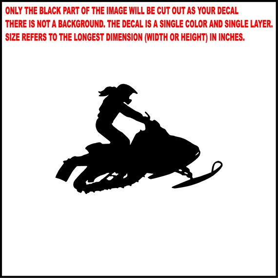 Girl Sled/snowmobiler Vinyl Decal/sticker for - Etsy