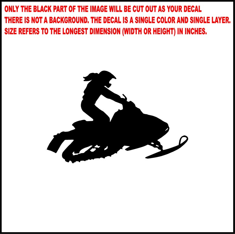 Girl Sled/snowmobiler Vinyl Decal/sticker for - Etsy