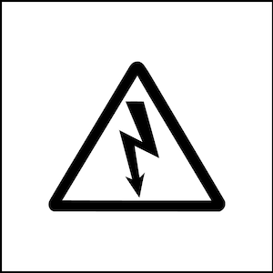 High Voltage Symbol Vinyl Decal - Etsy